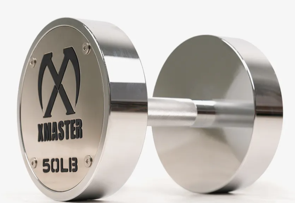 Chrome Fixed Steel Dumbbells (set) *Custom Logo* – Pure Muscle + Athletics