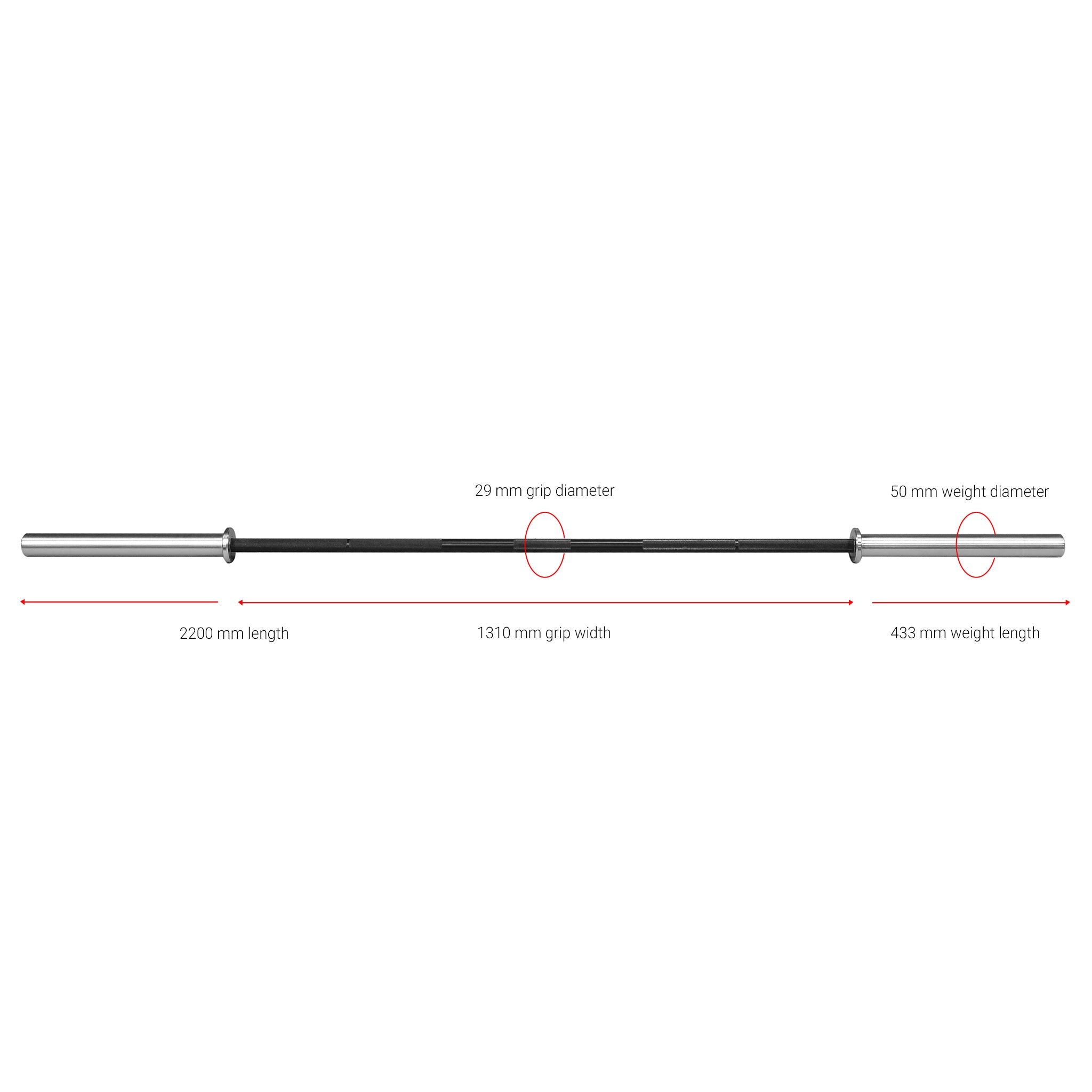 Competition Powerlifting Bar 20 kg – Pure Muscle + Athletics