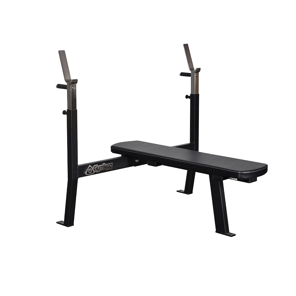 BENCH PRESS STAND WITH AJUSTABLE BAR SUPPORTS – Pure Muscle + Athletics