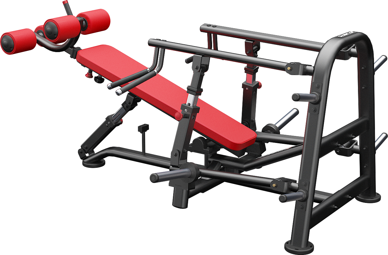 Decline / Flat converging bench press – Pure Muscle + Athletics