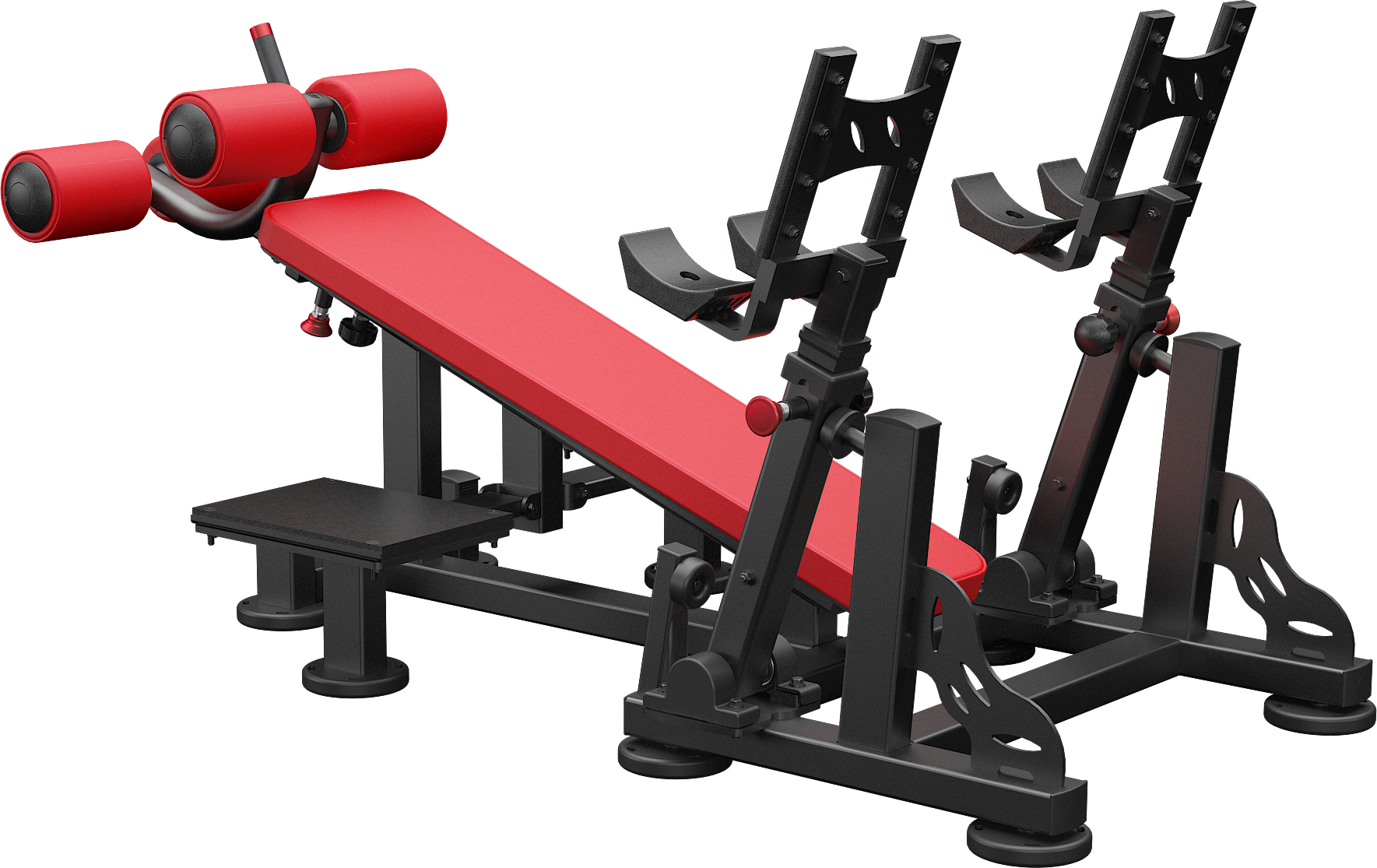 Decline dumbbell bench with pivots – Pure Muscle + Athletics